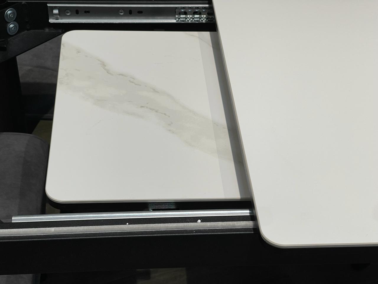 Купить стол dikline lk90 керамика белый мрамор/подстолье белое/опоры ...